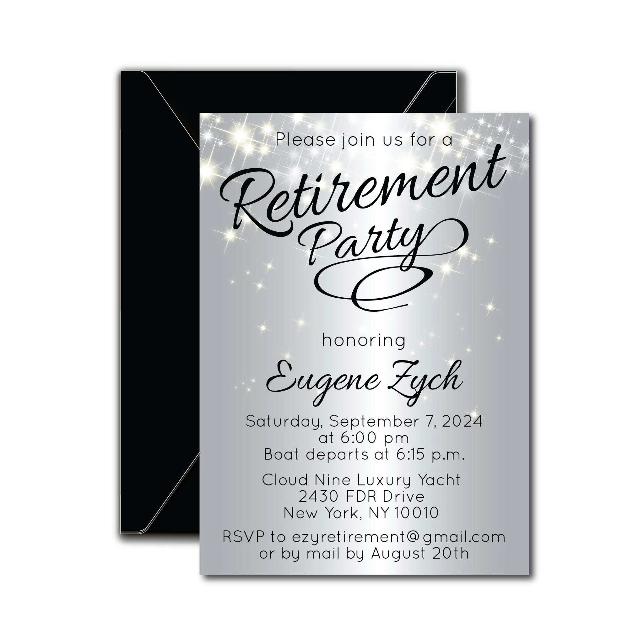 Elegant Retirement Invitations Retirement Party Invitation Stock