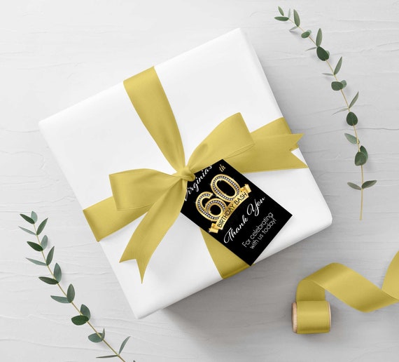 60th Birthday Favor Tag, 60th Birthday Thank You Tag Printable, 60th ...