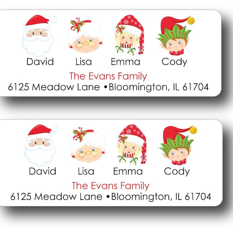 Personalized Family Address Labels - Etsy