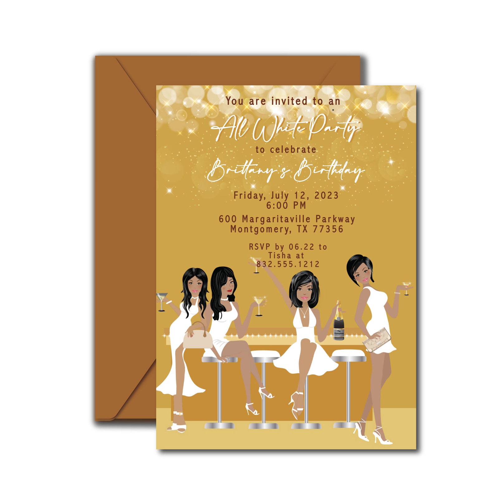 All White Party Invitation - White Birthday Party Invite - Variety of ...