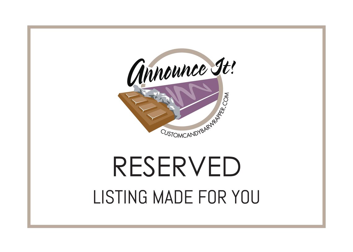 Reserved Listing Custom Made for You - Etsy