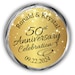 50th Anniversary Stickers, Personalized Anniversary Labels, Sparkly ...