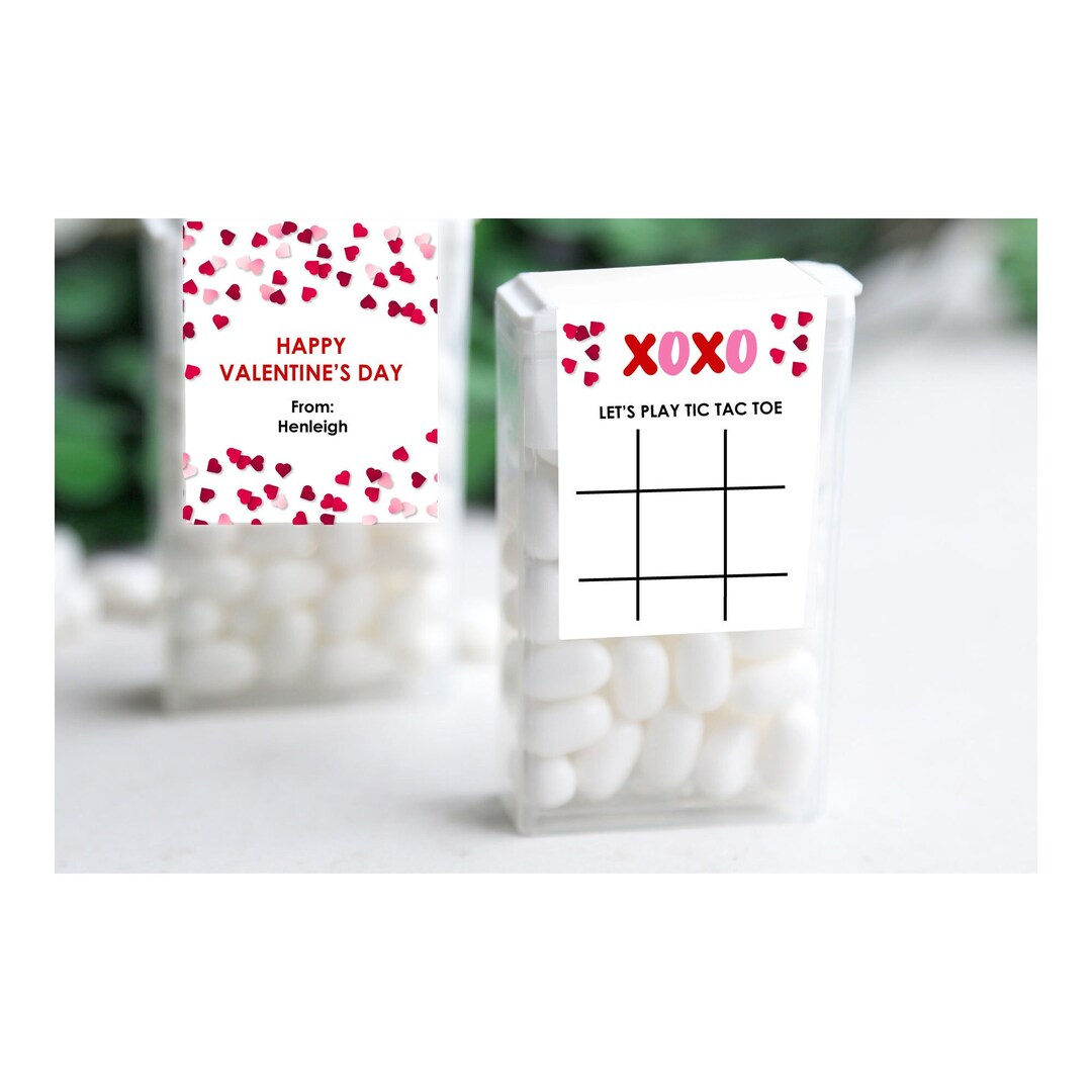 Etiquetas imprimibles de San Valentín Tic Tac Toe, Etiqueta de San ...