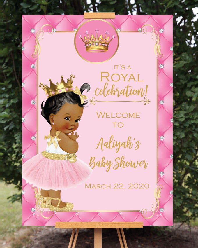 Royal Princess Baby Shower Welcome Sign Princess Welcome | Etsy
