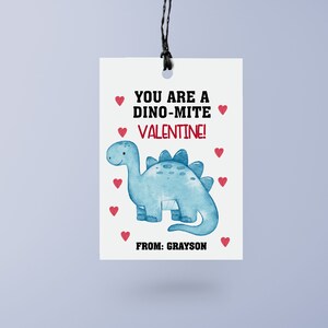 Dino-mite Valentines Cards, Printable Dinosaur Valentines Card or Kids ...