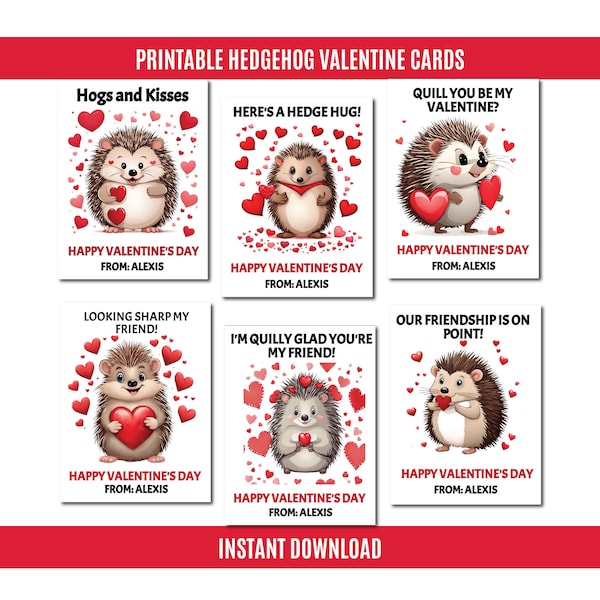 Hedgehog Cards - Etsy