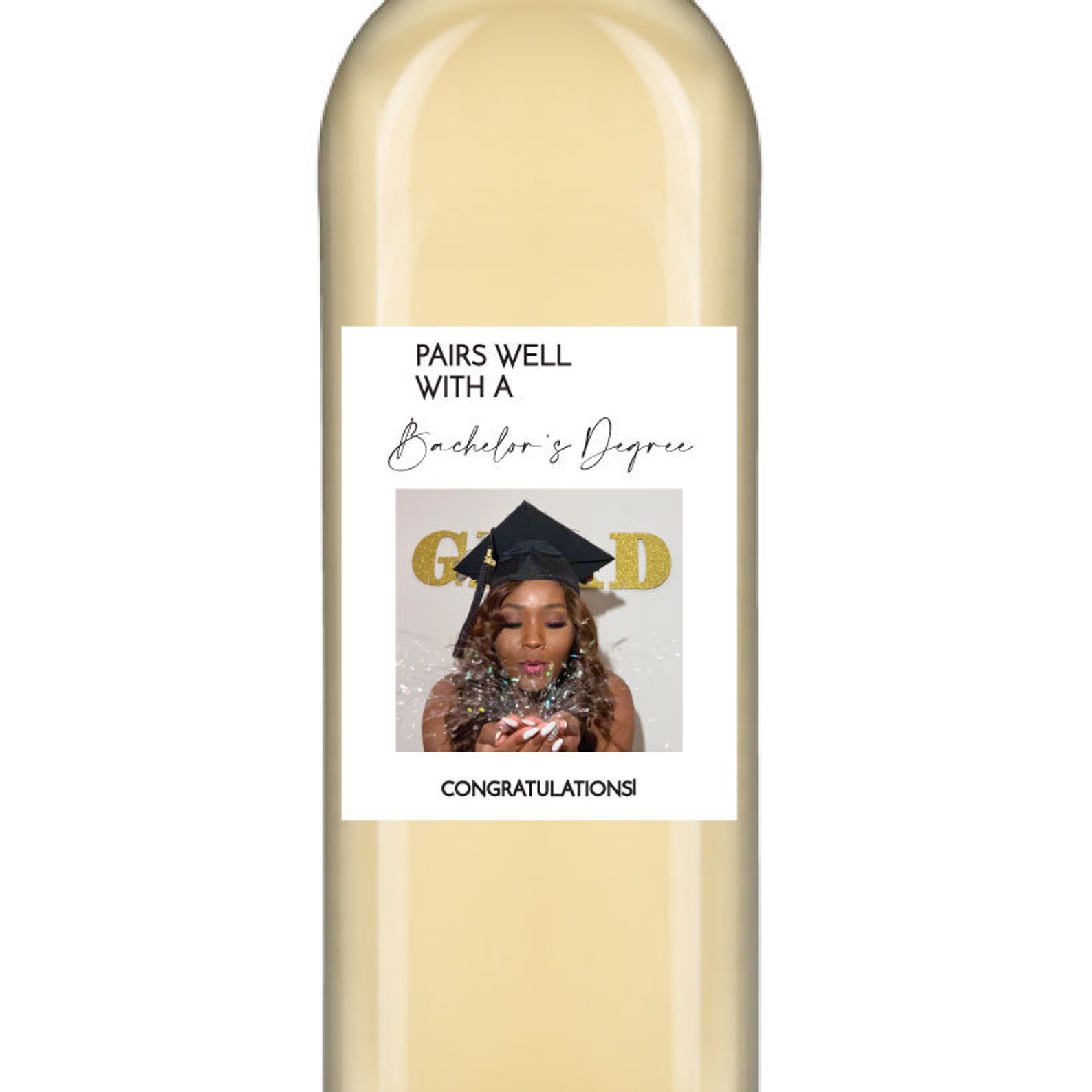 Photo Graduation Wine Labels Personalized Graduation Wine - Etsy