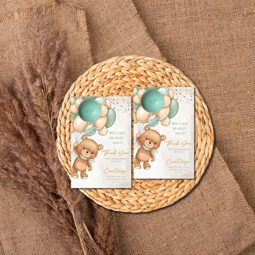 Teddy Bear EOS Baby Shower Favors, Teddy Bear EOS Lip Balm Baby Shower ...