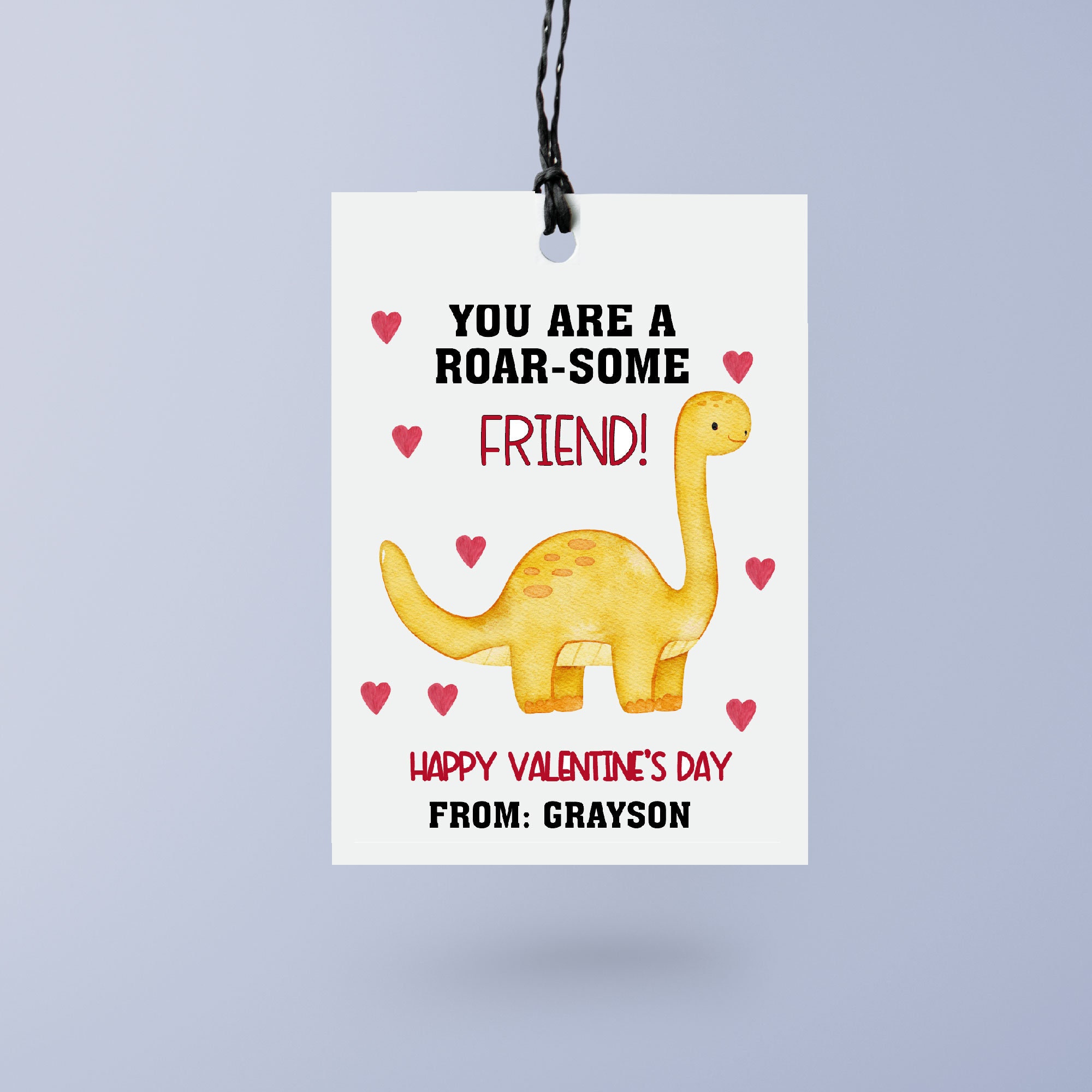Dino-mite Valentines Cards, Printable Dinosaur Valentines Card or Kids ...