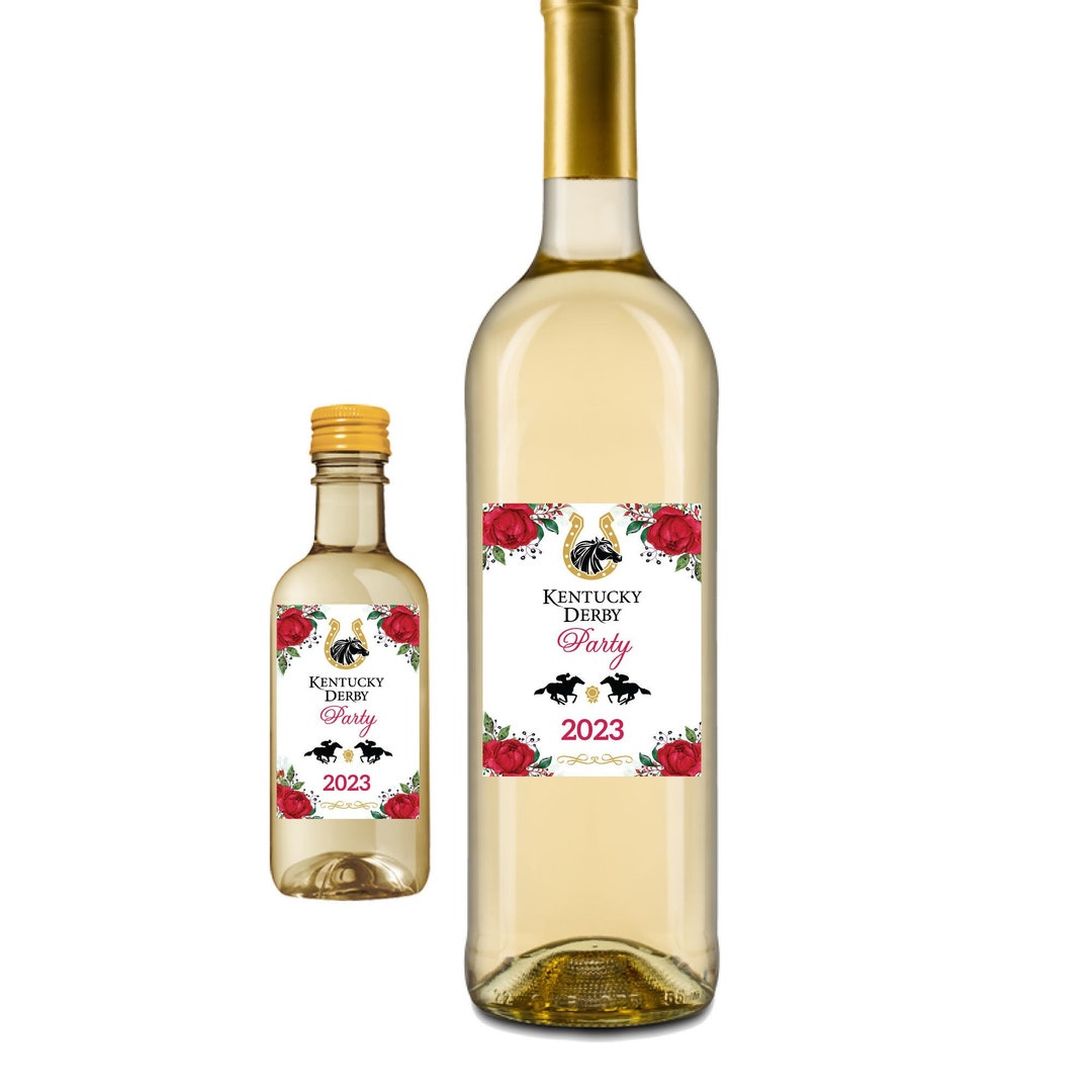 Kentucky Derby Wine Label, Horse Race Party Gift, Printed or DIY ...