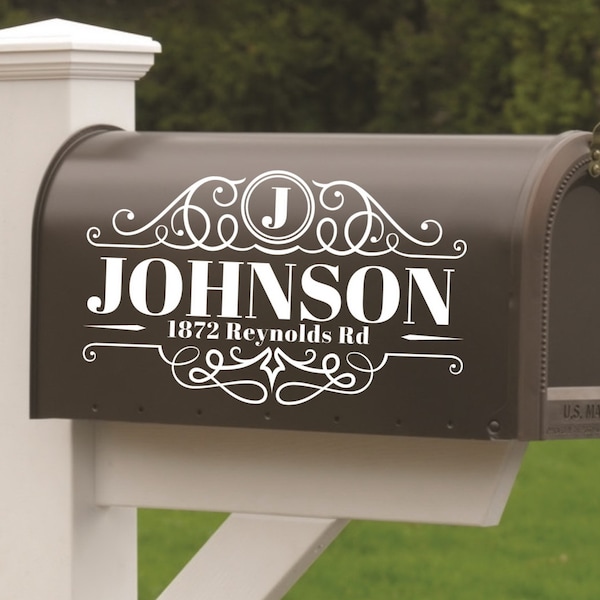 Mailbox Decal 4 Custom Personalized Vinyl Mailbox Decal SET OF 2 16 ...