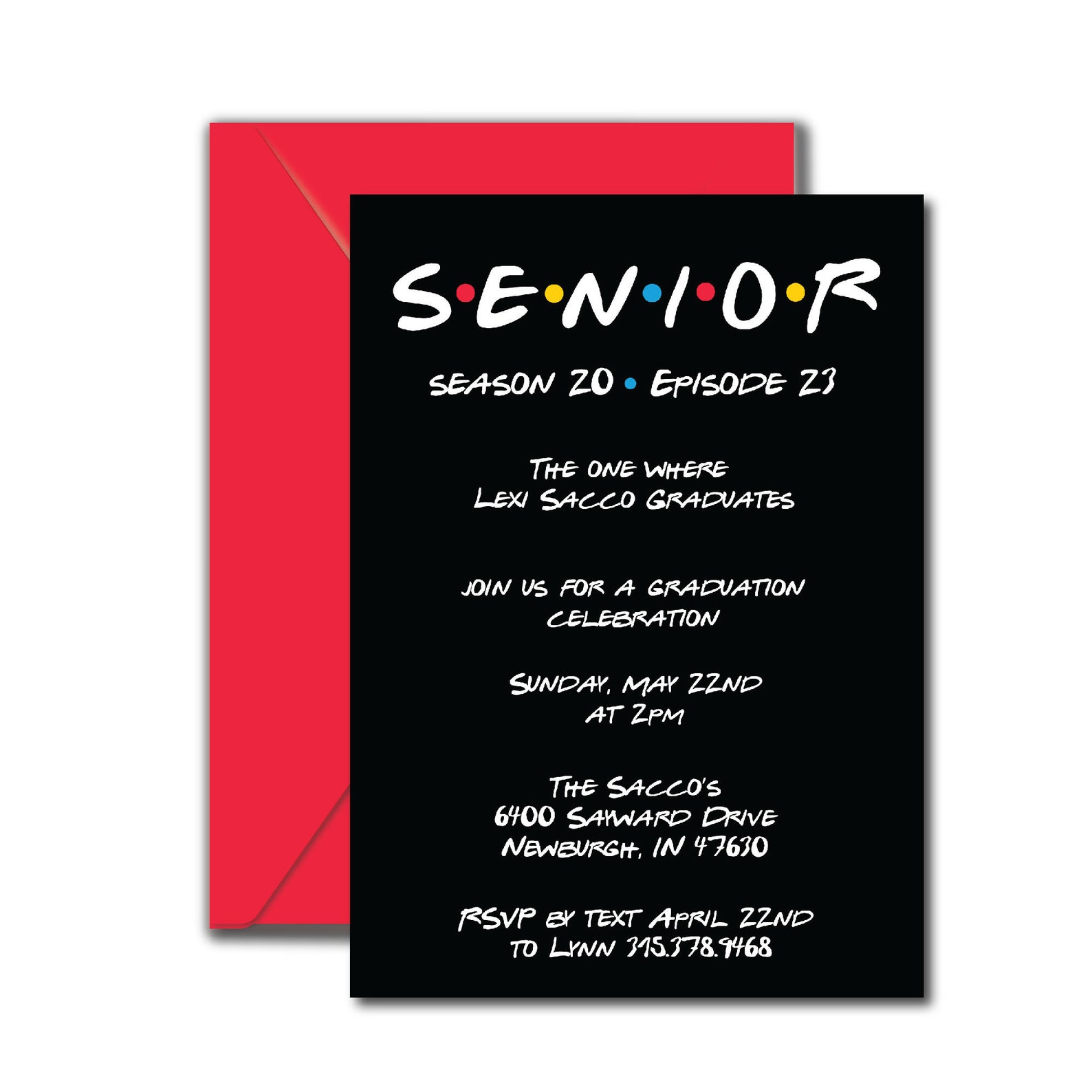 Friends Theme Graduation Invitation Template Friends - Etsy