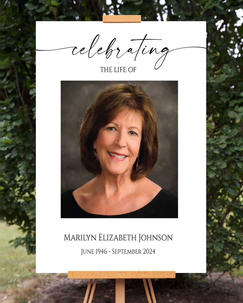 Funeral Memorial Sign in Loving Memory Funeral Welcome Sign - Etsy