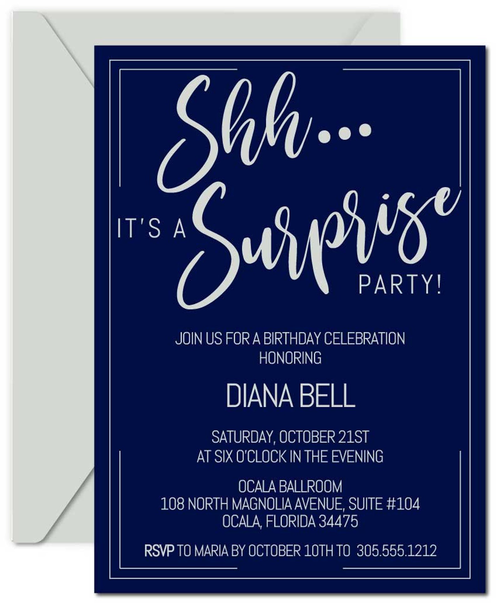 Surprise Birthday Invitation Surprise Birthday Invite - Etsy