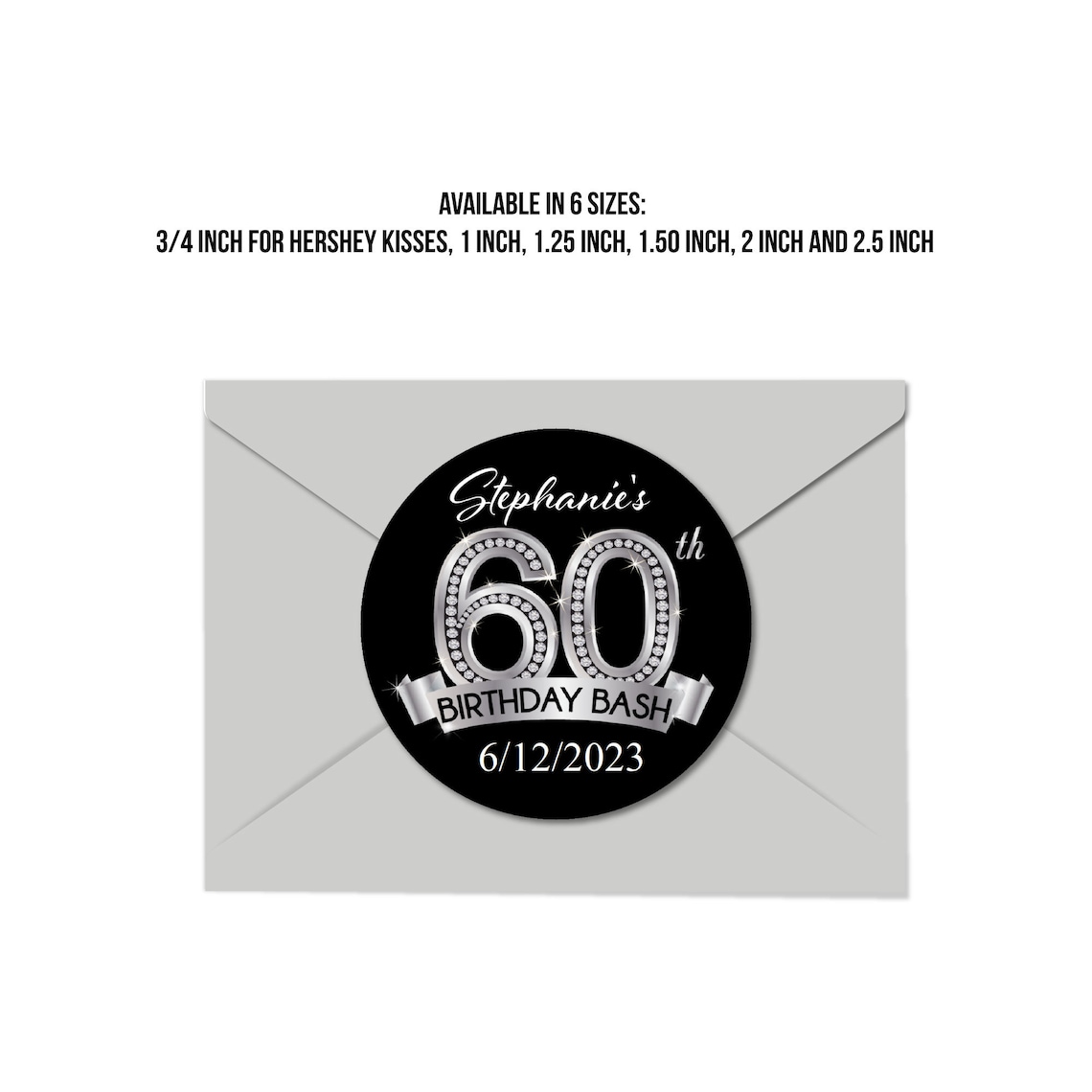 60th Birthday Stickers Personalized Birthday Sticker High - Etsy