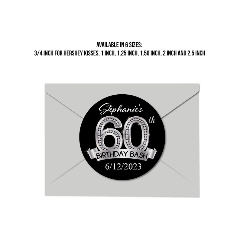 60th Birthday Stickers Personalized Birthday Sticker High - Etsy