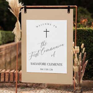 Boys First Holy Communion Welcome Sign, Girls Communion Welcome Sign ...