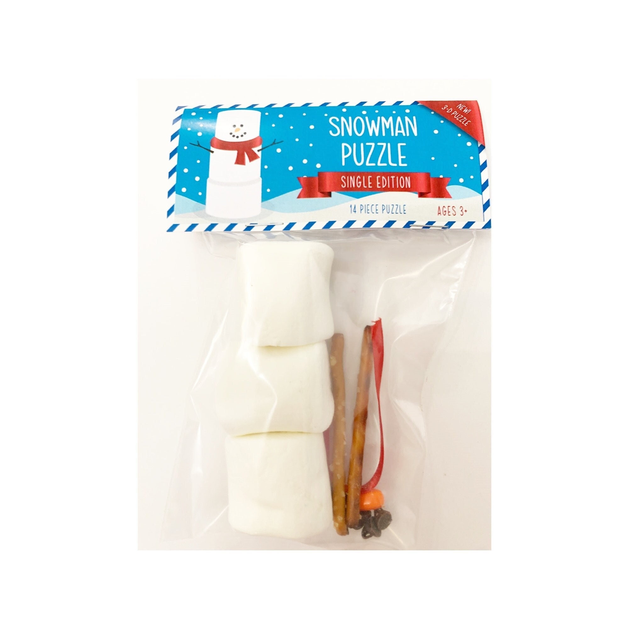 Build a Snowman Kit Puzzle Gift, Winter Holiday Gag Gifts, White ...