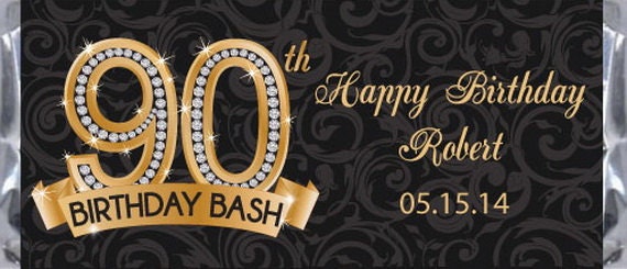 90th Birthday Stickers Personalized Birthday Labels - Etsy