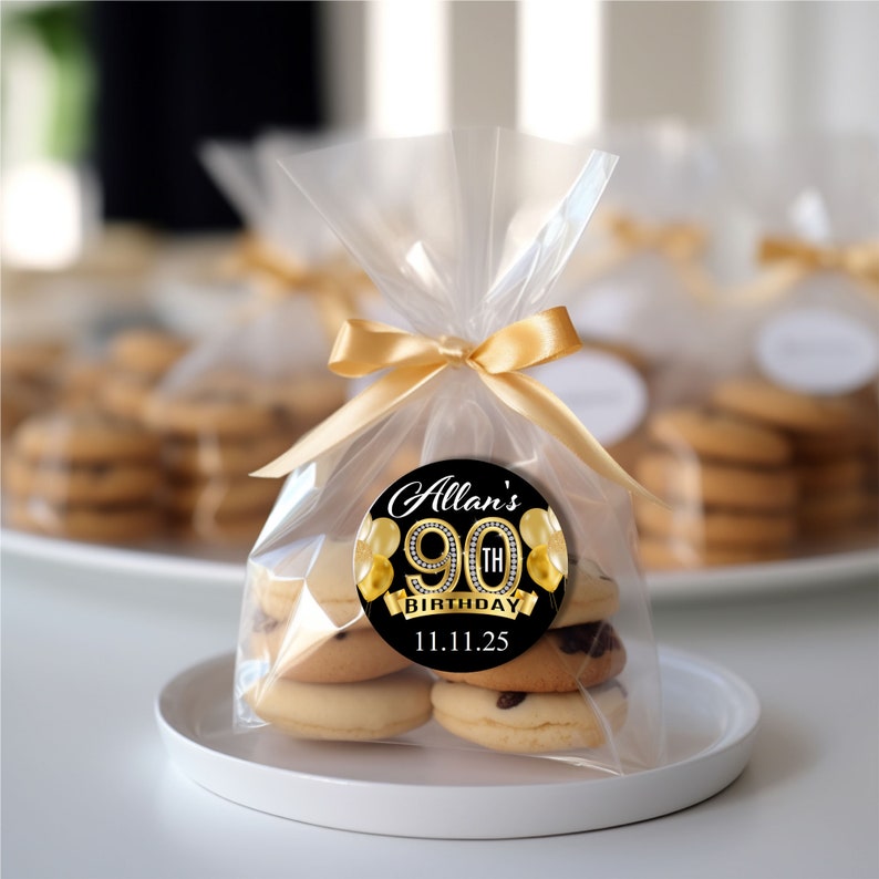90th Birthday Stickers - Personalized Birthday Labels - Etsy