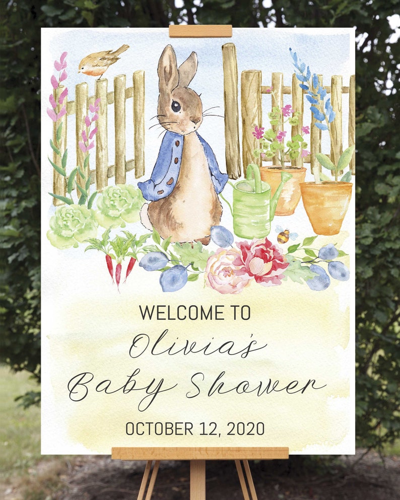 Peter Rabbit Welcome Sign Beatrix Potter Sign Rabbit Welcome - Etsy
