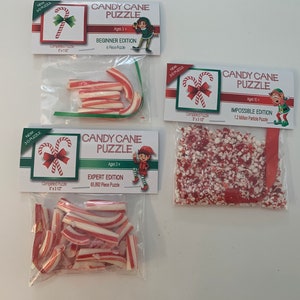 Christmas Candy Cane Puzzle Gag Gift, White Elephant Gifts, Candy Cane ...