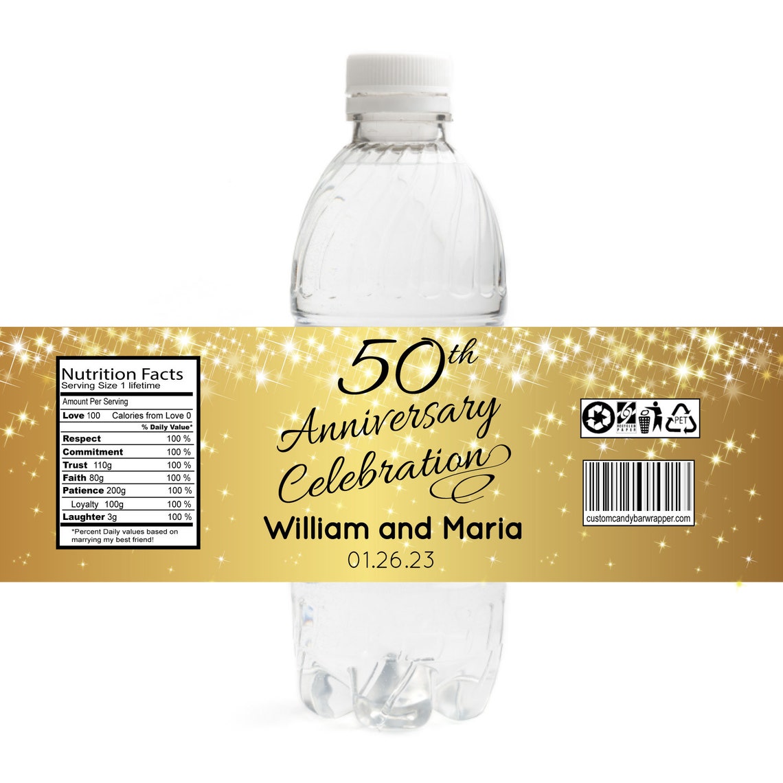 50th Anniversary Stickers Personalized Anniversary Labels - Etsy