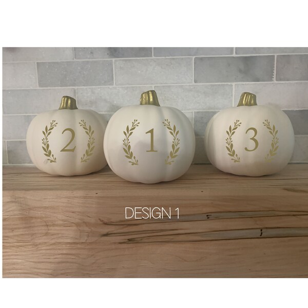 Pumpkin Table Number - Etsy