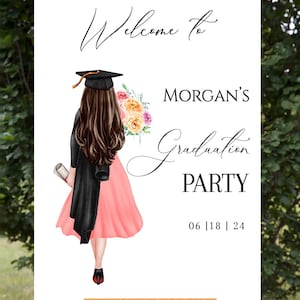 Graduation Welcome Sign, Modern Graduation Sign, Grad Party Sign, Class ...