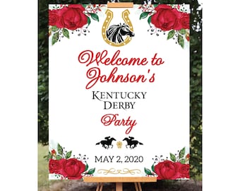 Welcome Derby Party Sign, Printable, Horse Race Decoration, Decor ...