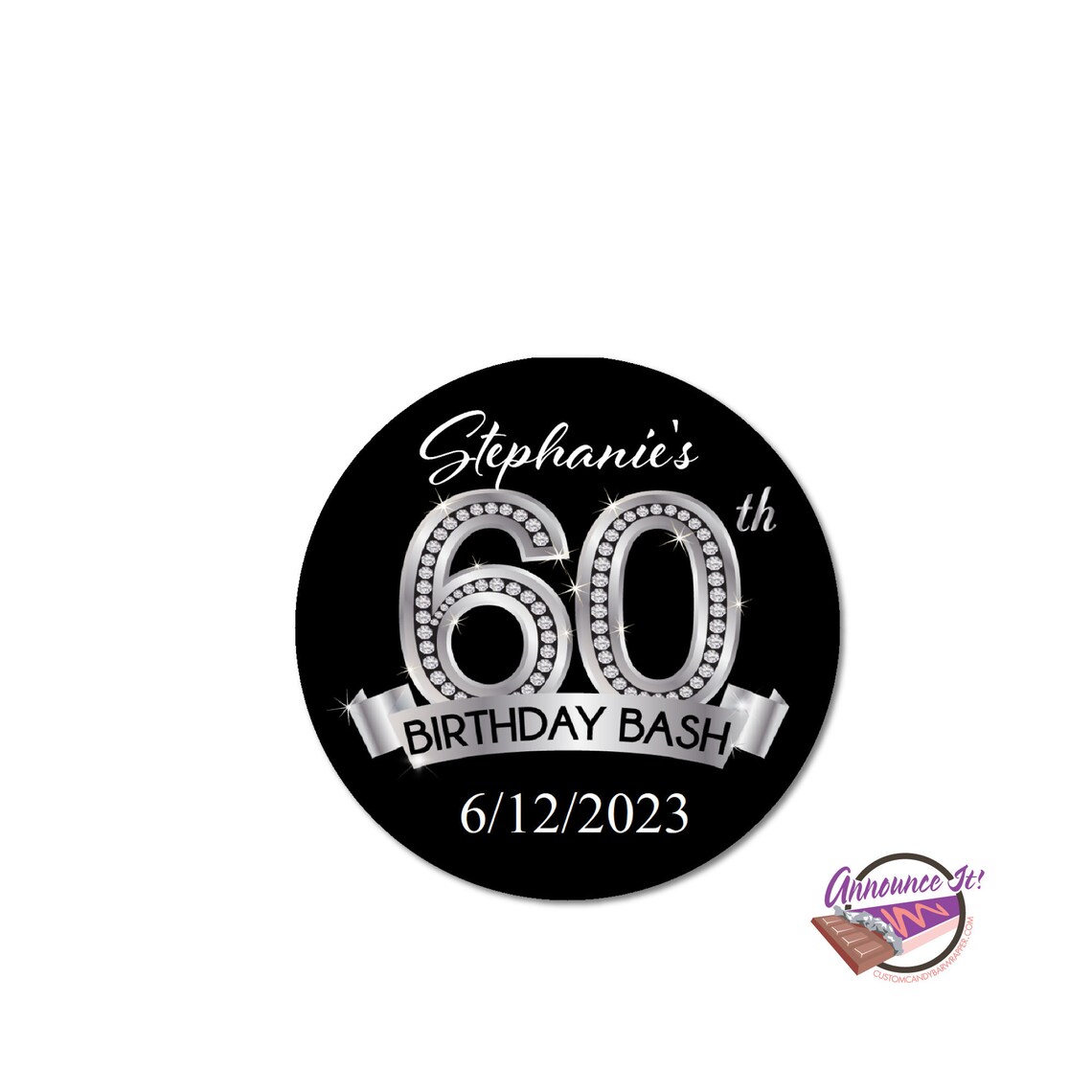 60th Birthday Stickers Personalized Birthday Sticker High - Etsy
