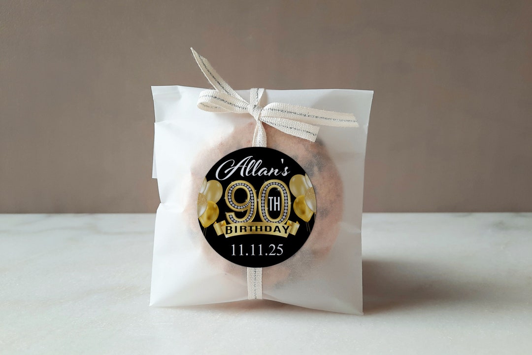 90th Birthday Stickers - Personalized Birthday Labels - Etsy