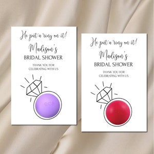 Ring EOS Bridal Shower Favor, Diamond Ring EOS Lip Balm Bridal Shower ...