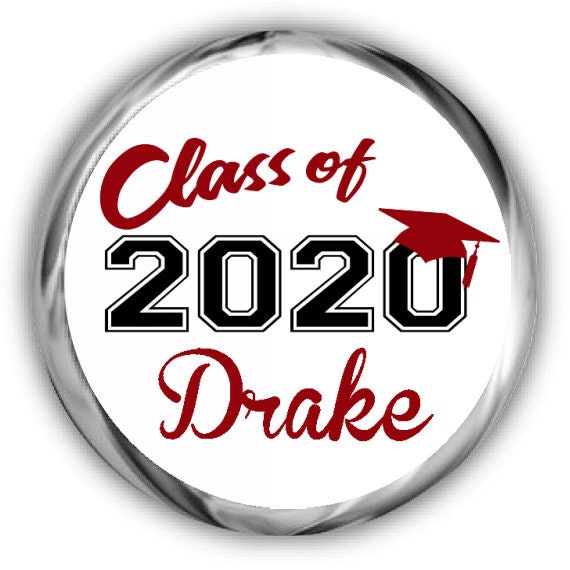 Class of 2020 Graduation Stickers, Personalized Graduation Hershey ...