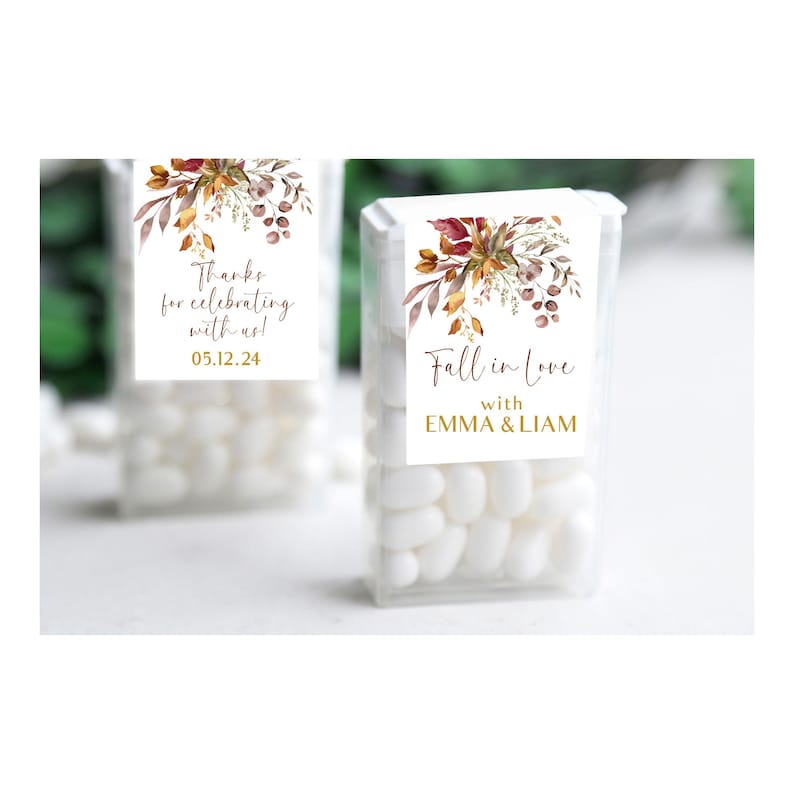 Personalized Wedding Tic Tac Favor Labels, Greenery Mint to Be Stickers ...