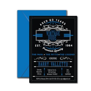 Vintage Dude Invitation - the Man, the Myth, the Legend Birthday Party ...