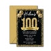 Elegant Gold 100th Birthday Invitation Template (editable) - Etsy