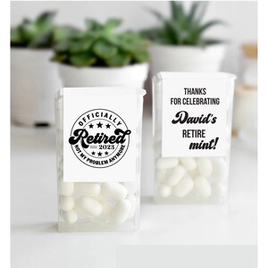 Retirement Tic Tac Labels, Retire Mint Label, Tic Tac Retirement Favor ...