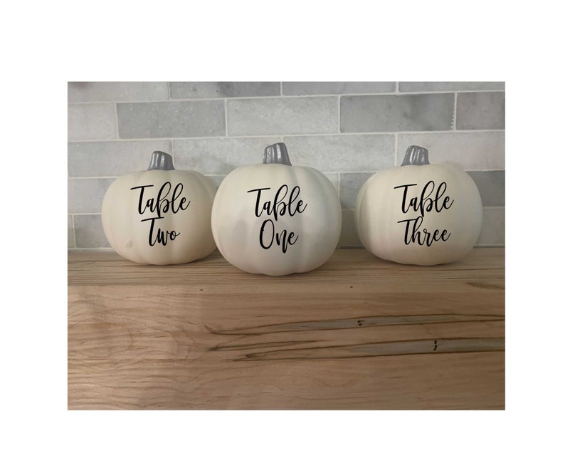 White Pumpkin Table Numbers Fall Wedding Table Numbers - Etsy