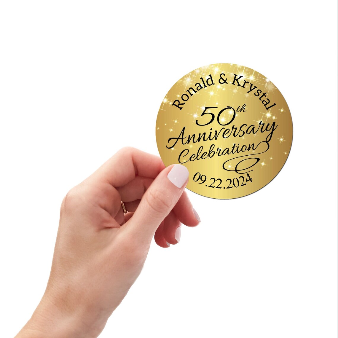 50th Anniversary Stickers Personalized Anniversary Labels - Etsy