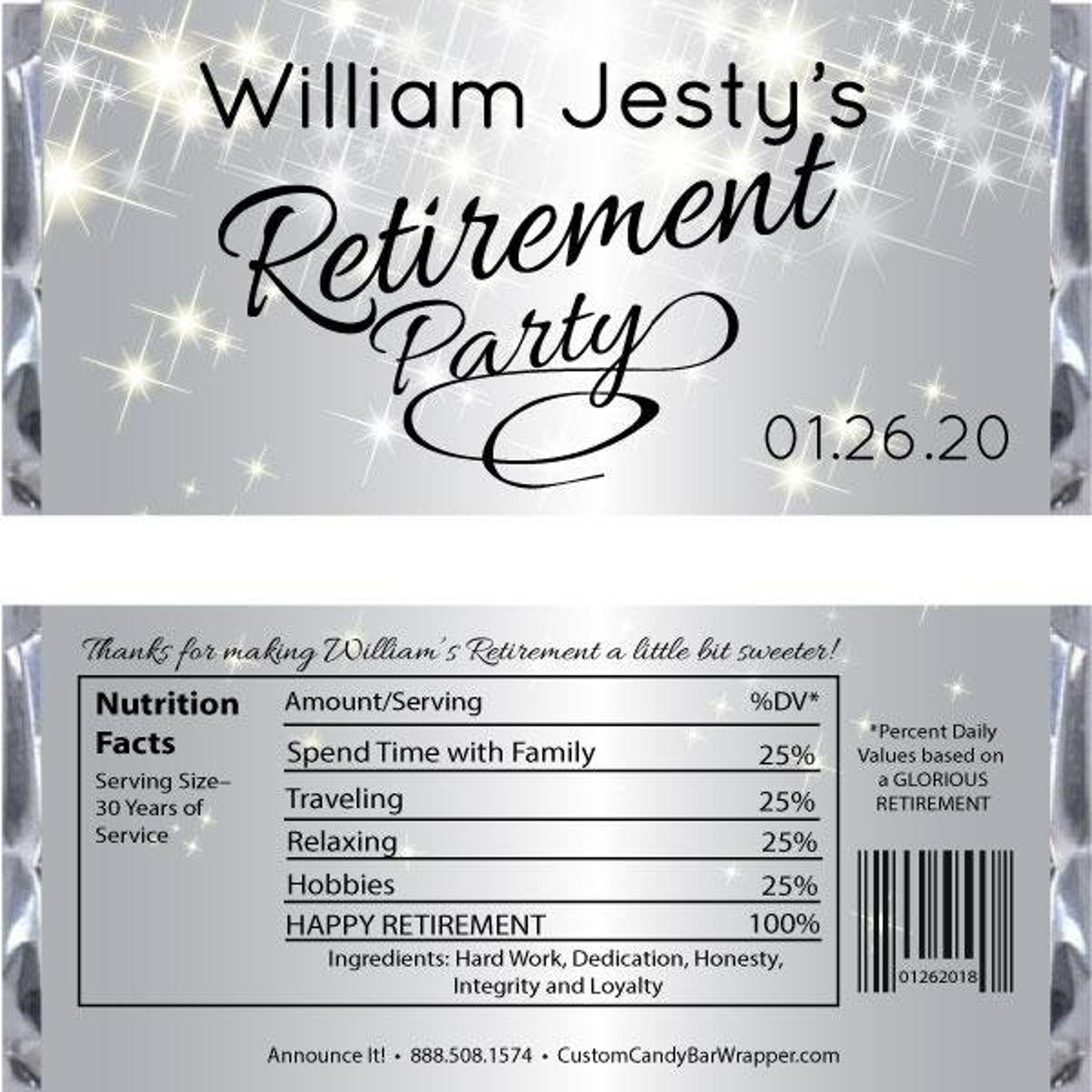 Silver Retirement Stickers Personalized Retirement Labels - Etsy