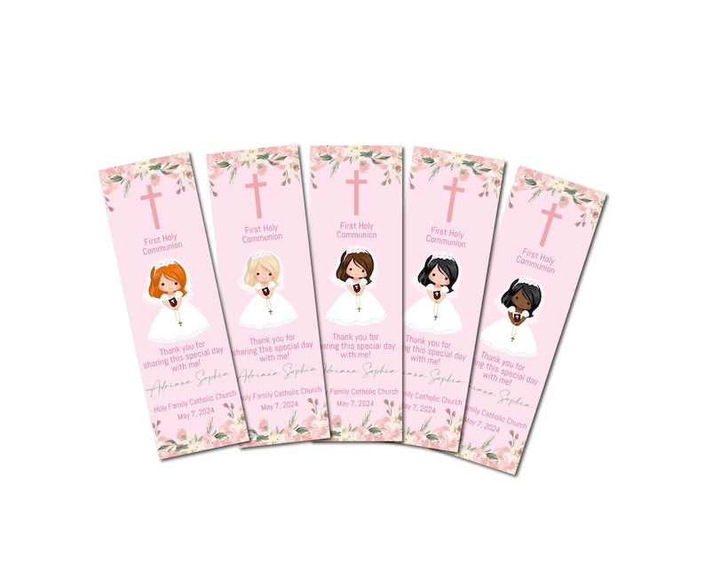 First Communion Bookmark Custom Bookmark Confirmation - Etsy