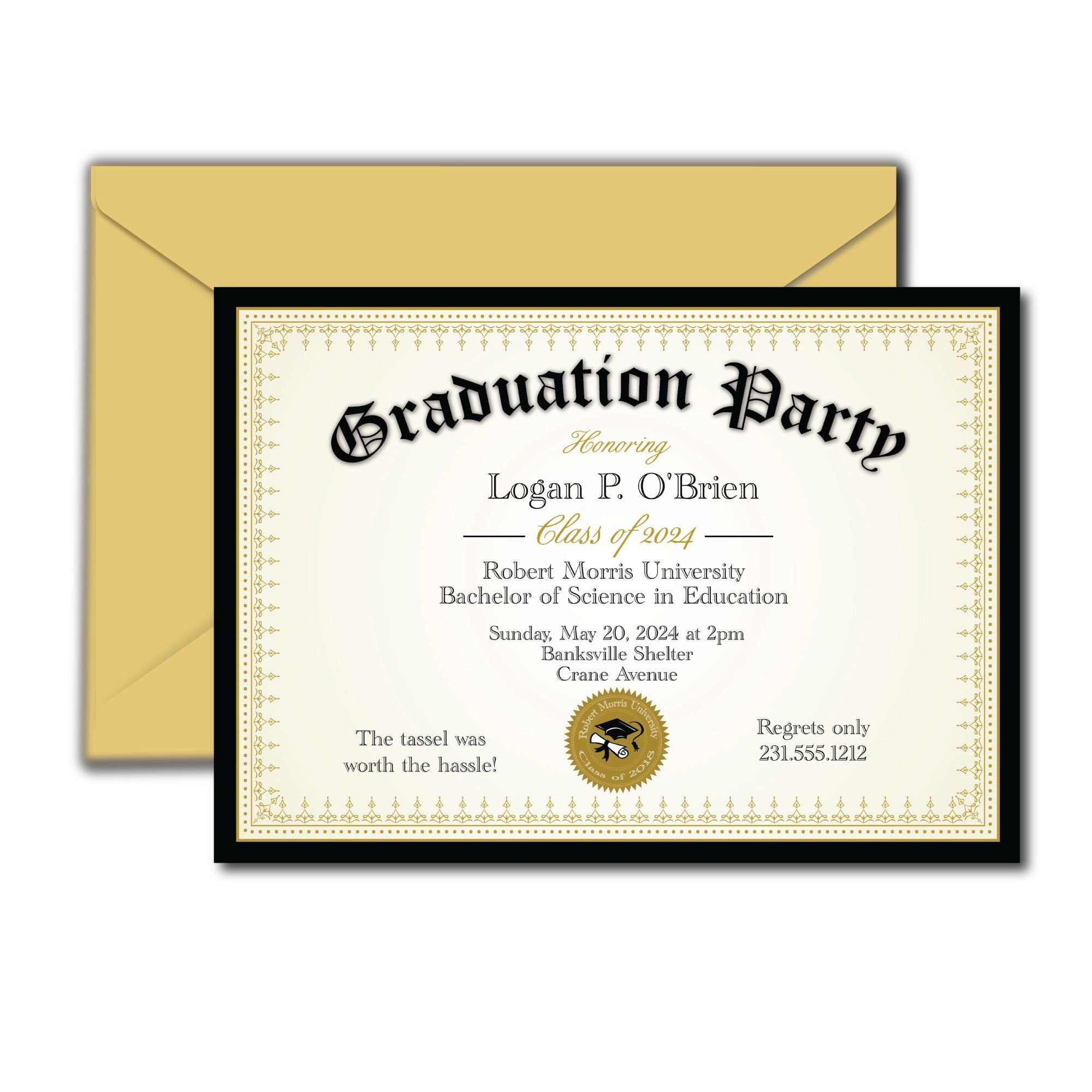 Professional College Graduation Invitations