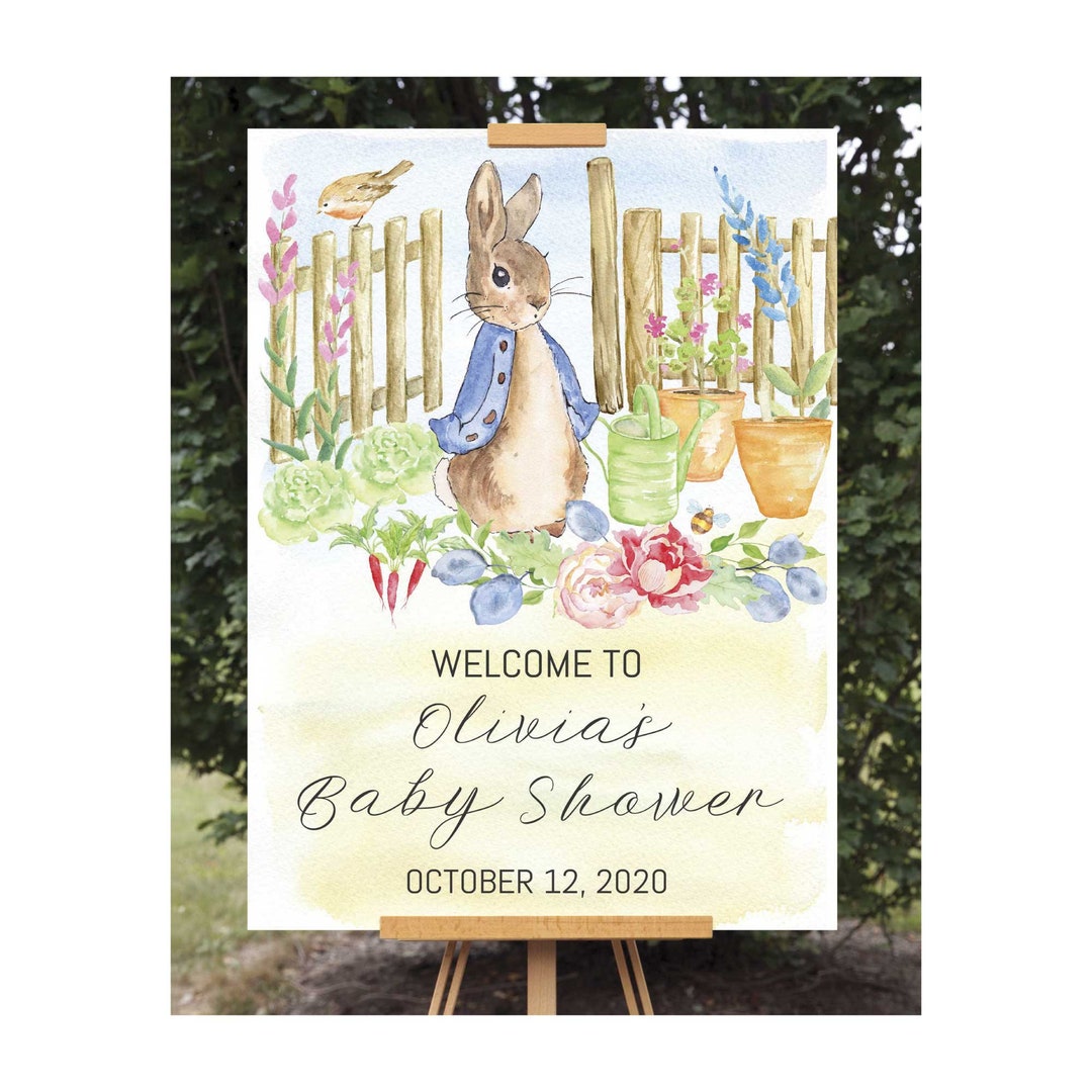 Peter Rabbit Welcome Sign, Beatrix Potter Sign, Rabbit Welcome Sign ...