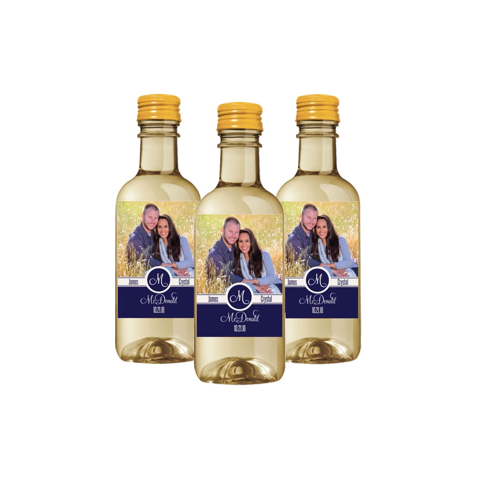 Wedding Mini Wine Labels Photo Mini Wine Bottle Set of 10 - Etsy