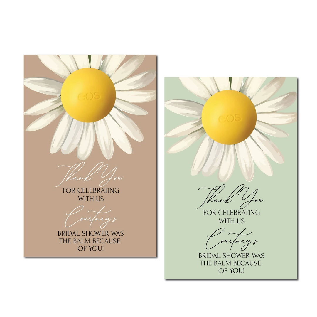 EOS Bridal Shower Favor, Daisy EOS Lip Balm Bridal Shower Favors, EOS ...