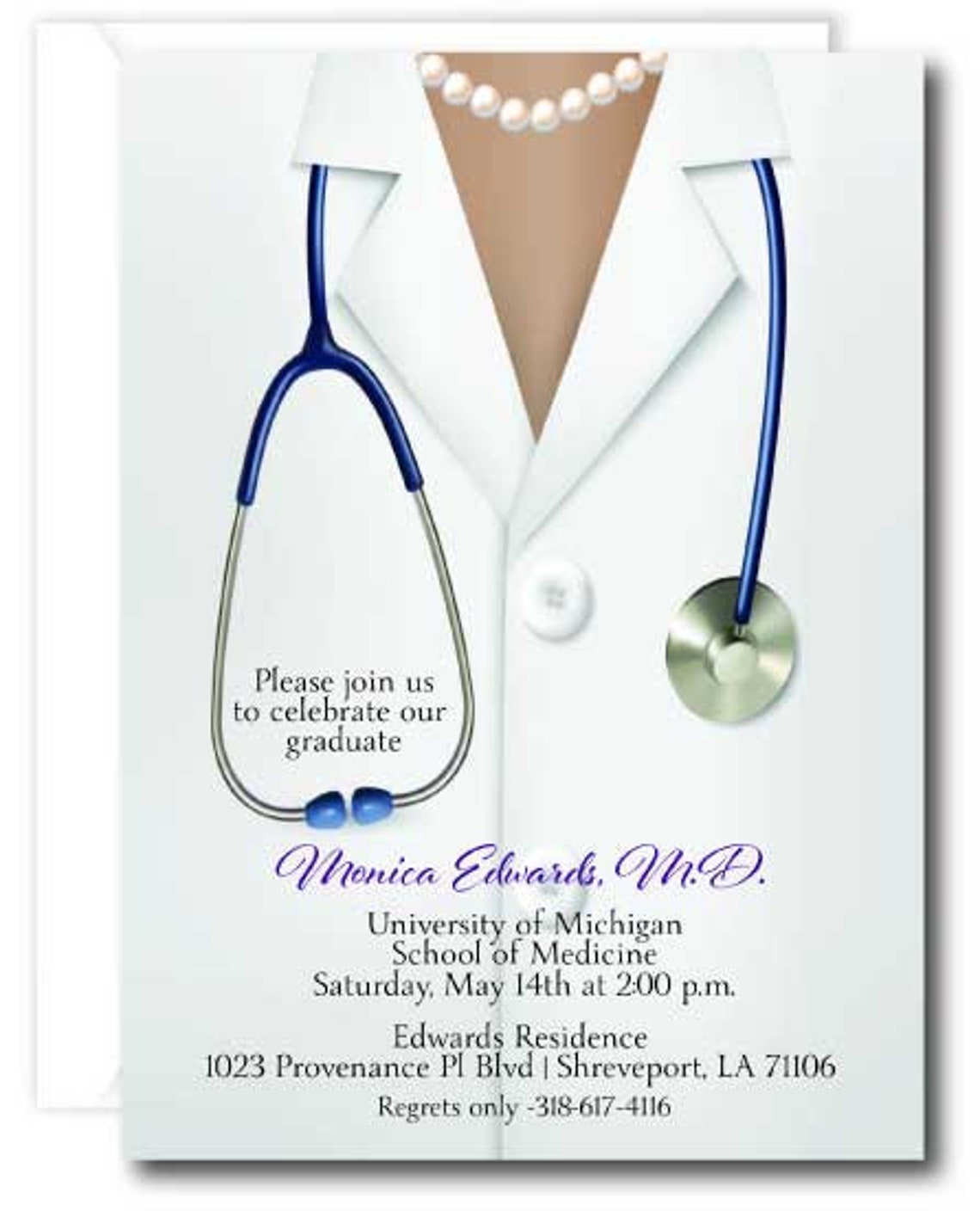 Doctor Invitation Medical School Doctor Graduation - Etsy
