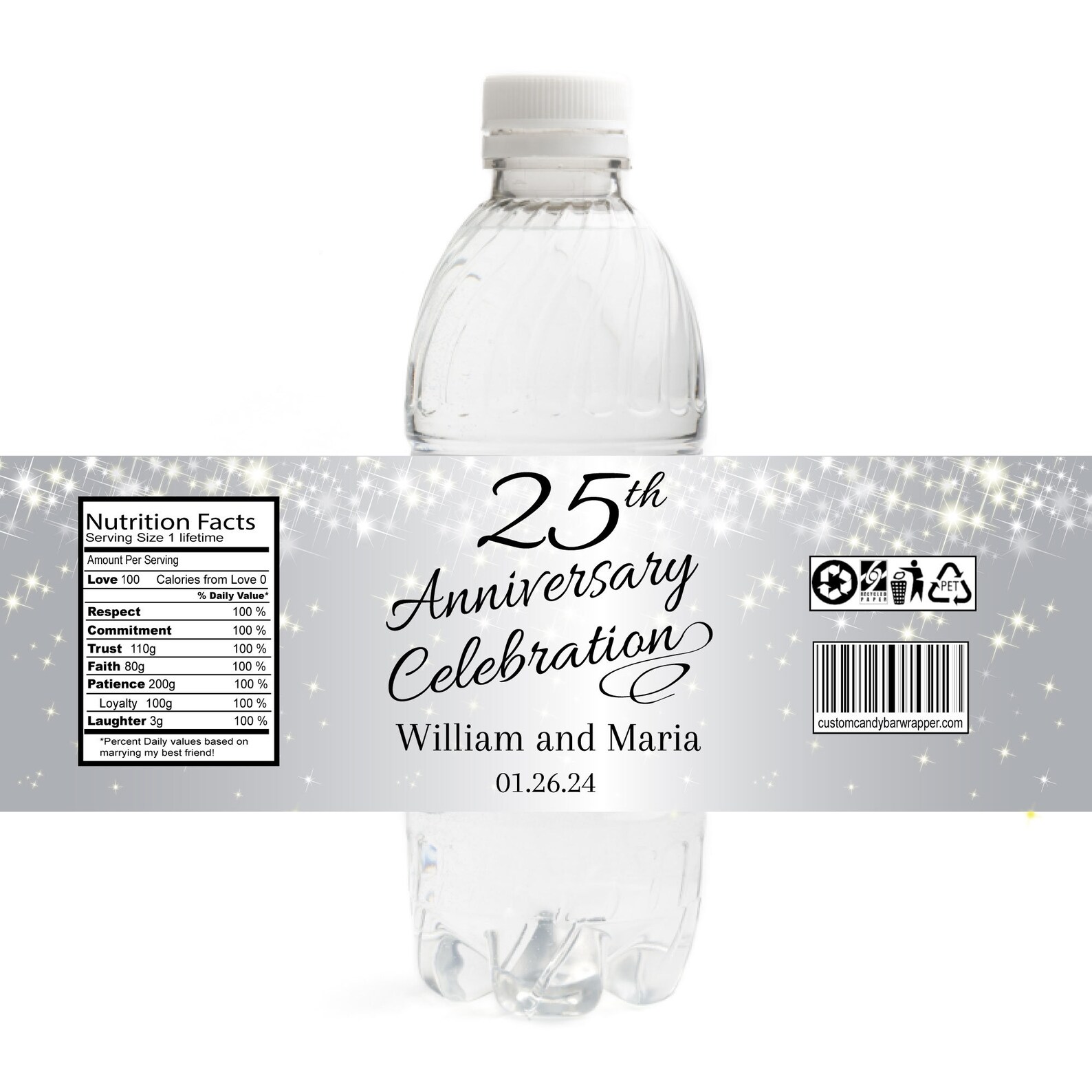 25th Anniversary Stickers Personalized Anniversary Labels - Etsy