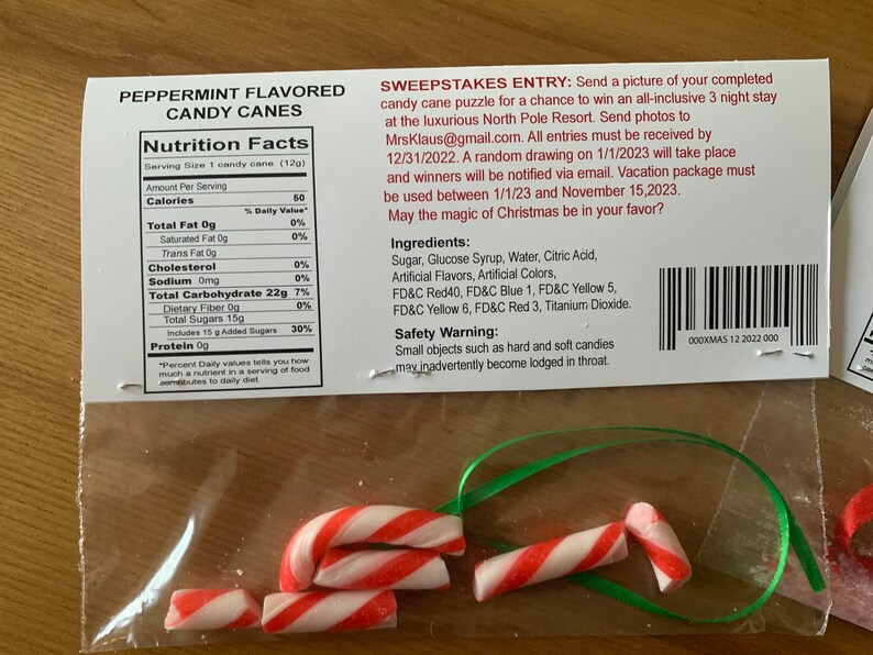 Christmas Candy Cane Puzzle Gag Gift White Elephant Gifts - Etsy