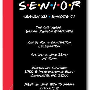 Friends Theme Graduation Invitation Template, Friends Invitation, the ...
